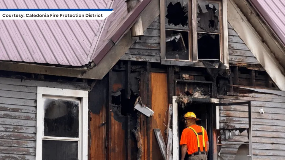 Caledonia House Fire Under Investigation After Crews Spot Heavy Smoke